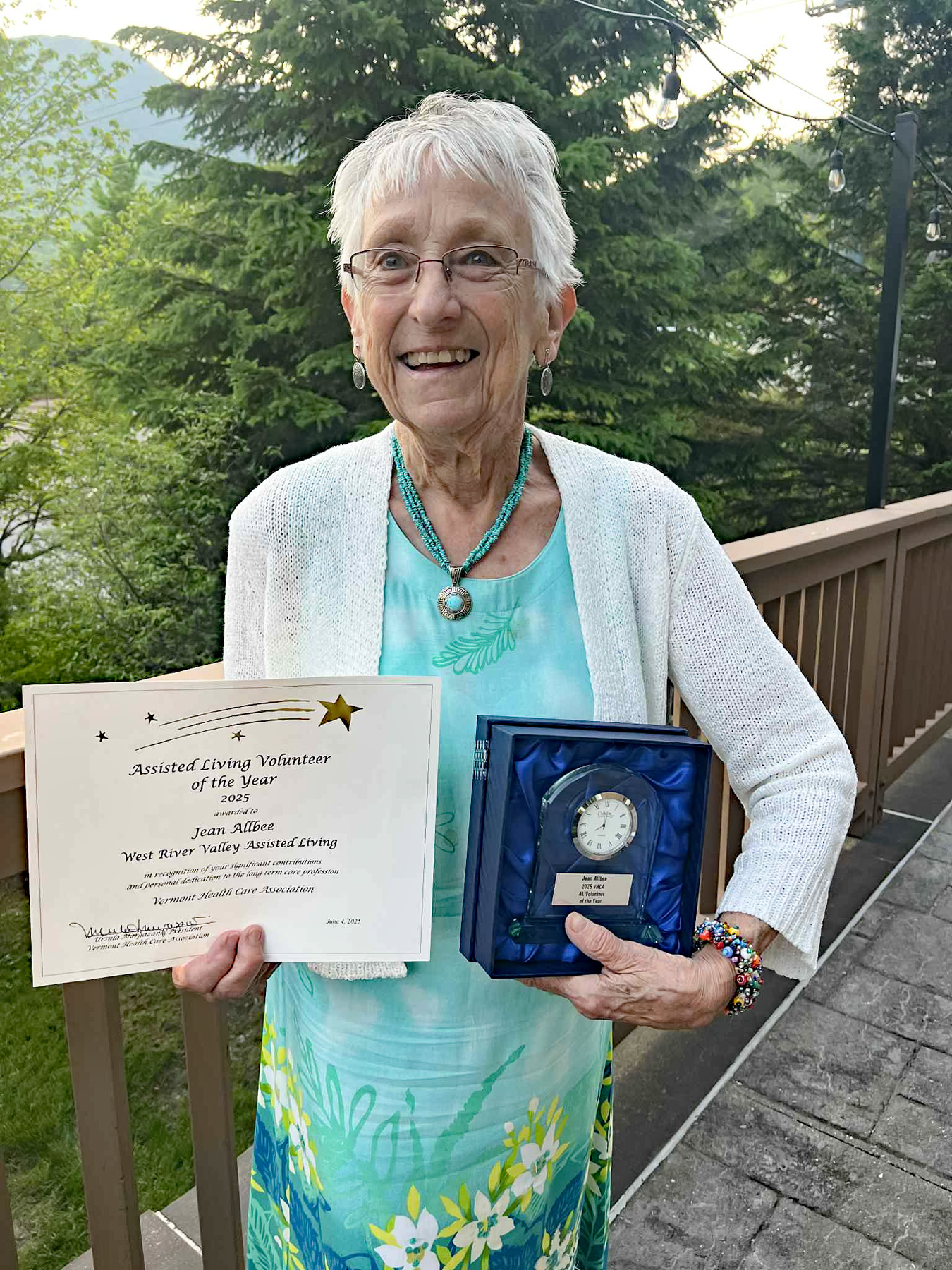Jean Allbee Wins VHCA Volunteer of the Year Award! - Valley Village Vermont